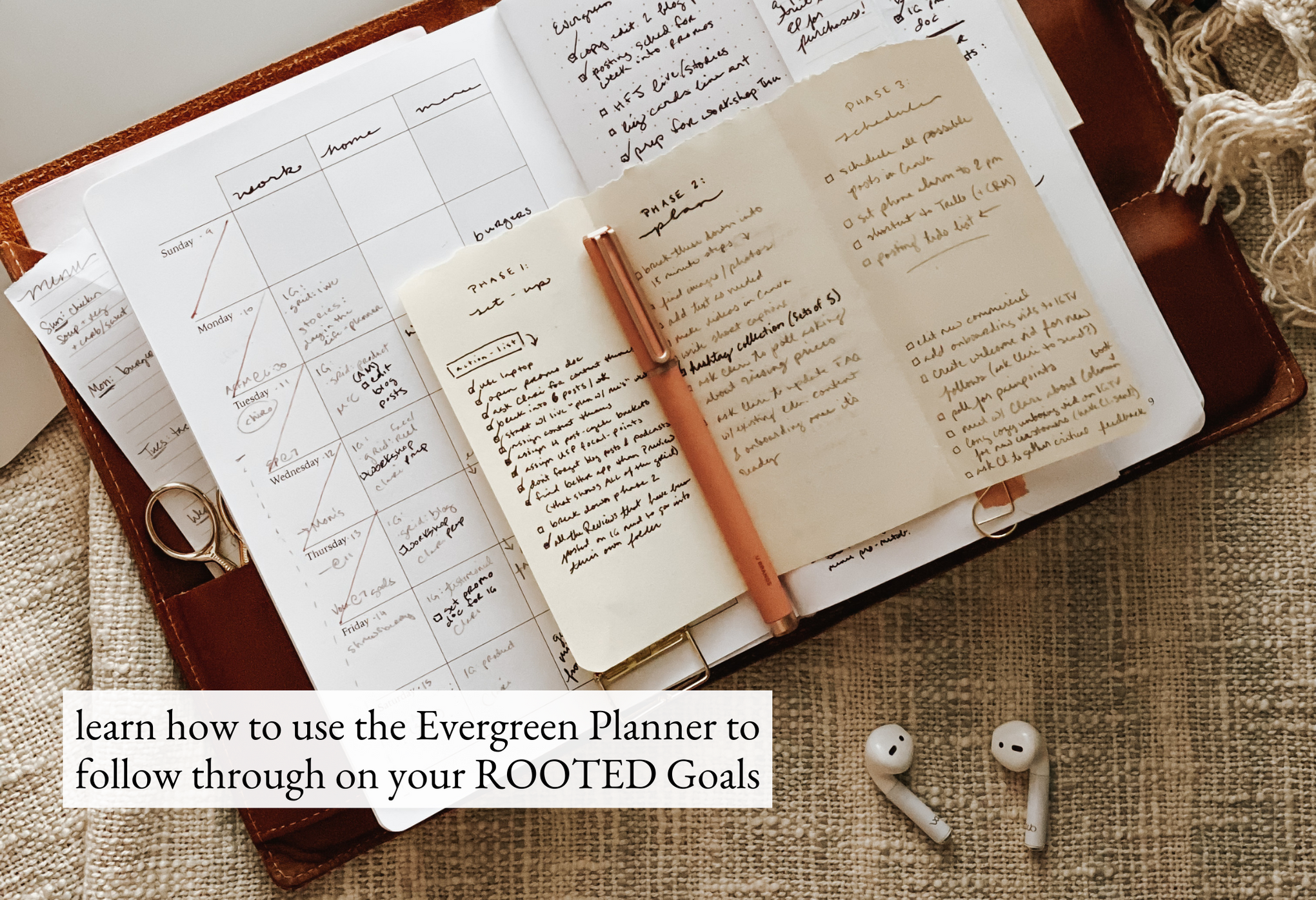 the ROOTED Goals Workbook - Evergreen Planner